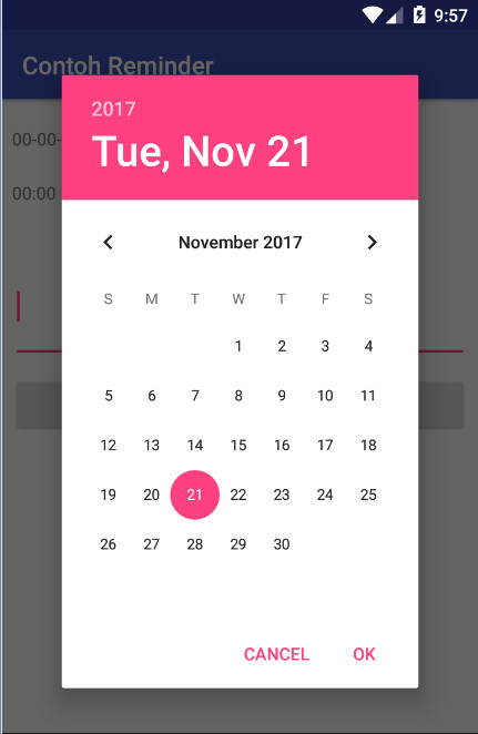 Android : Membuat Date Picker dan Time Picker Dialog