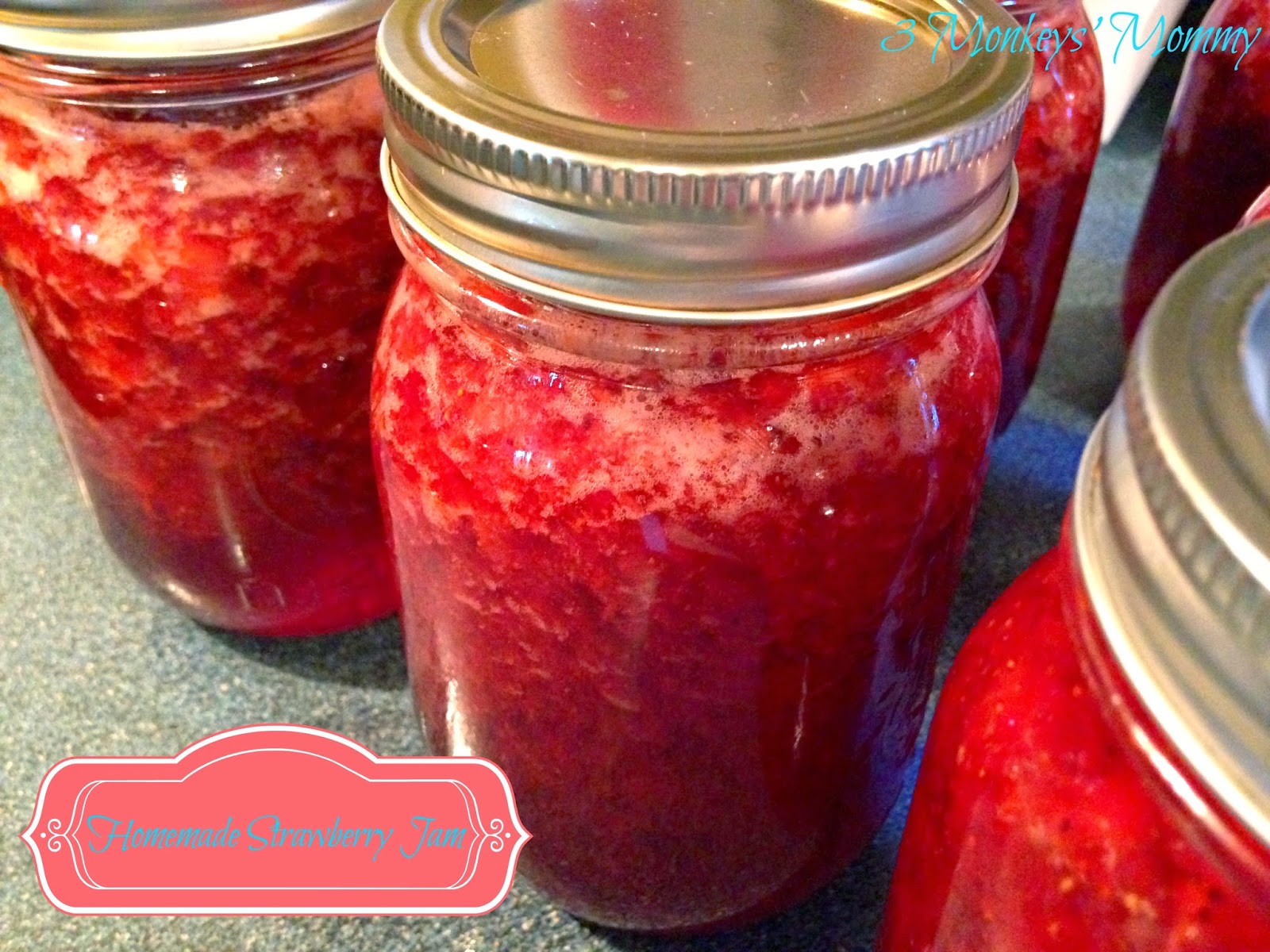 3 Monkeys' Mommy: Easy Homemade Strawberry Jam