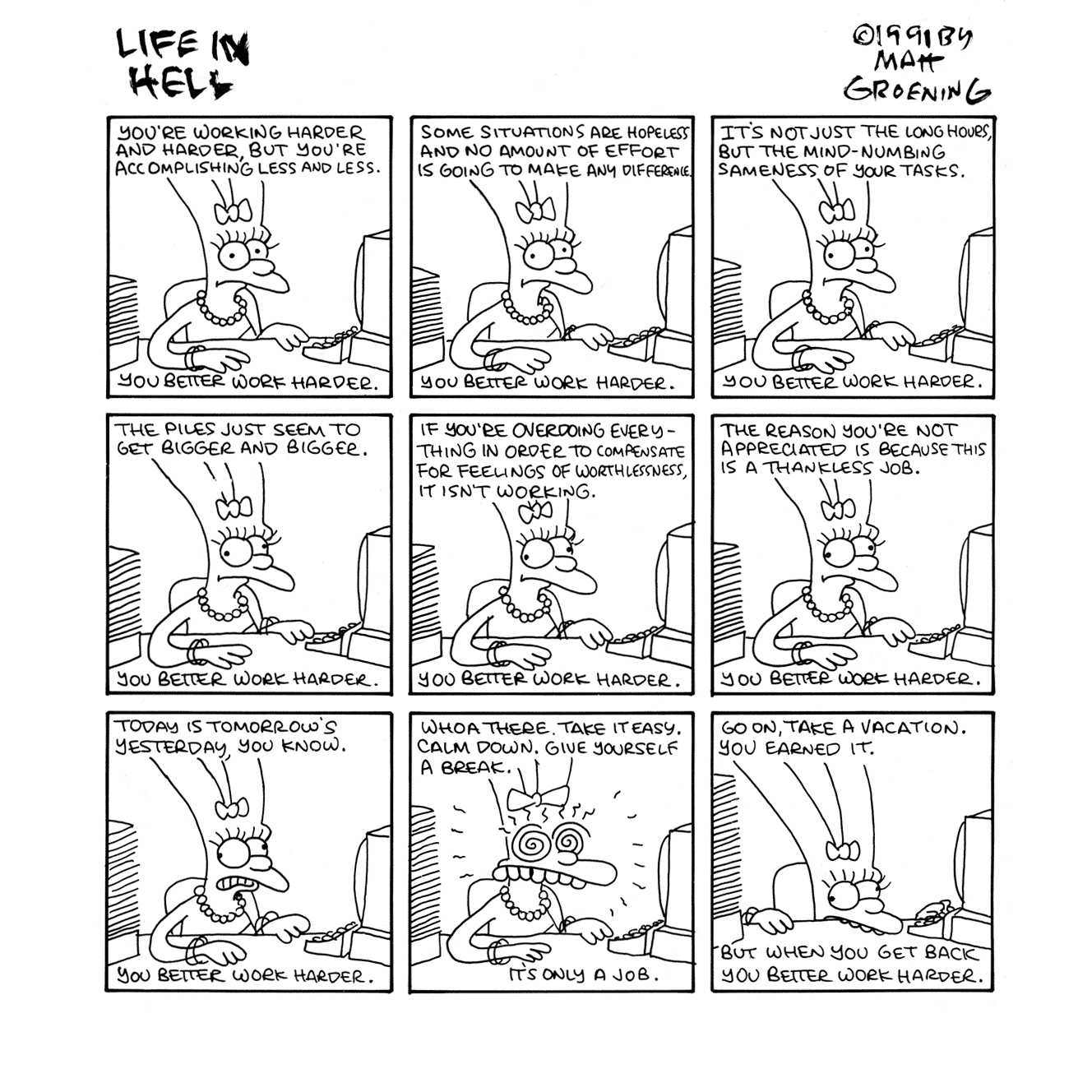 Bongo's Ultimate Life in Hell Archive : Life in Hell 1991 Archive