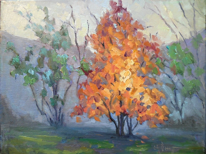 Tree On Fire Painting