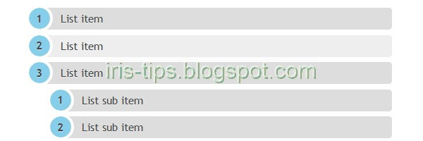 Tạo danh sách số thứ tự bằng CSS3 ~ Iris Tips