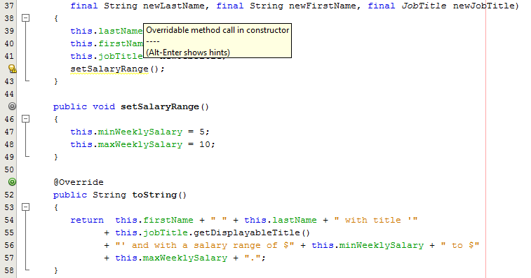 Inspired by Actual Events: Java/NetBeans: Overridable Method Call in ...