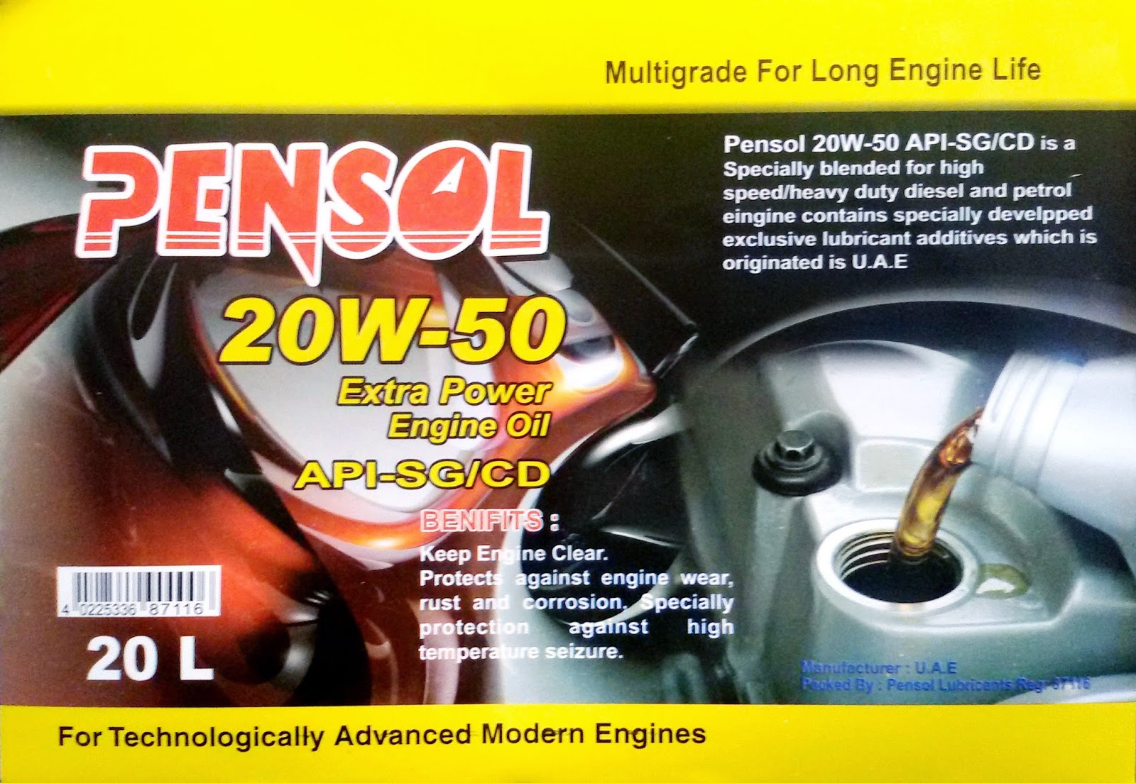 Pensol Lubricants Bangladesh: PENSOL Engine Oil