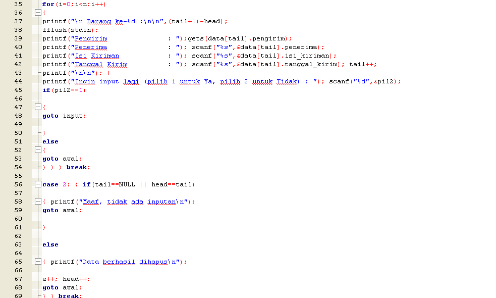 Indah MJ blog's: Program Queue dengan Array C++ POS Indonesia Indah MJ blog's: Program Queue dengan Array C++ POS Indonesia