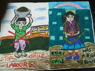 EDUCATION IS THE RIGHT OF EVERY CHILD : POSTER MAKING