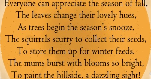 I Love Fall: Poem
