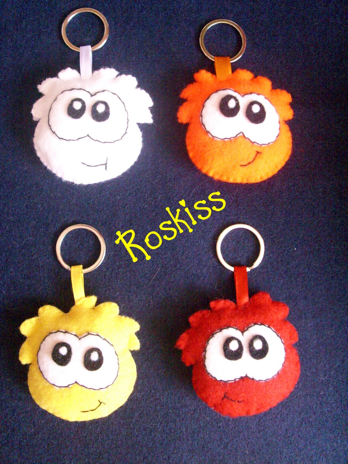 El Atelier de Roskiss: Llaveros en fieltro