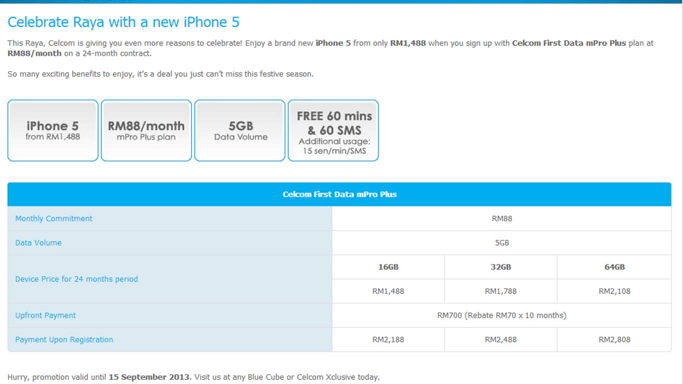 Meriah Raya Dengan Celcom-Iphone5 Promotion - Wendy Pua | Malaysia ...