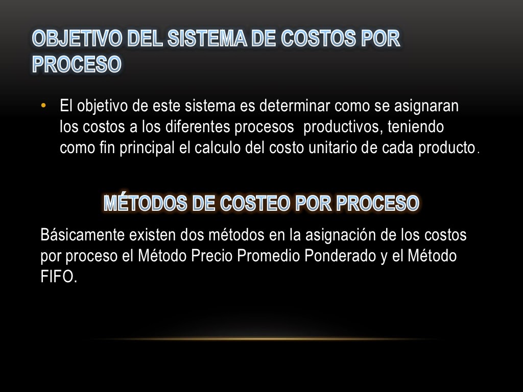 costos por procesos y costos ABC