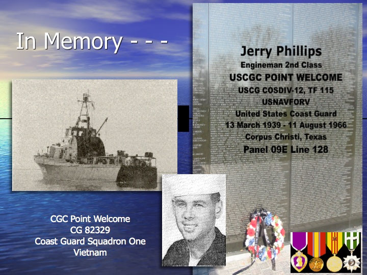 U.S. COAST GUARD SQUADRON ONE, VIETNAM: USCGC POINT WELCOME REMEMBERED