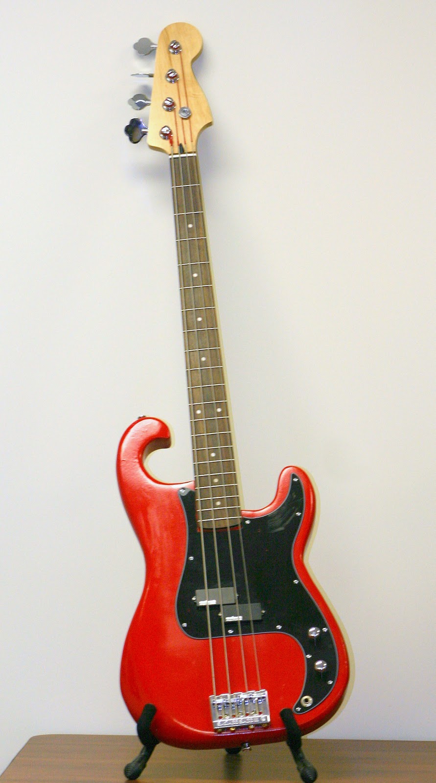 Summit Academy Gala: Handmade Red Bass Guitar