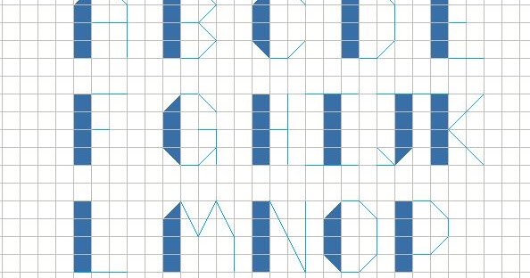 Buzy Bobbins: Retro half and half Cross stitch Alphabet design