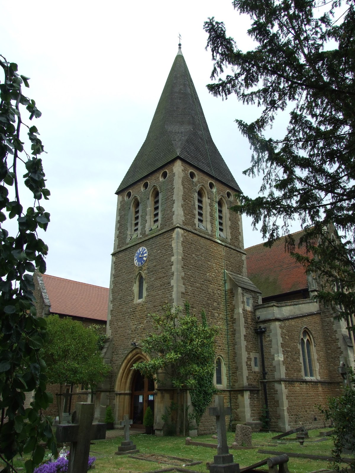 Victorian Churches: 114 - J.L.Pearson, St Peter, Hersham, Surrey, 1885.