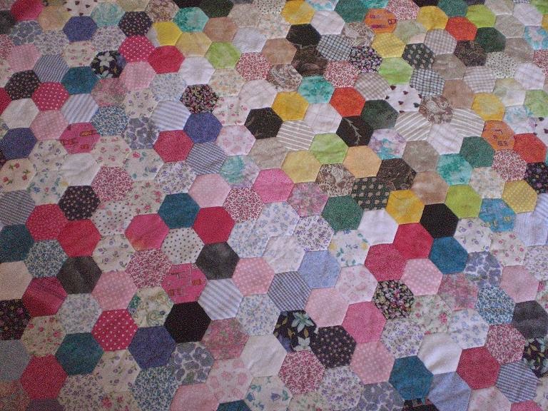 CosoQueTeCoso: Acolchando colcha hexágonos