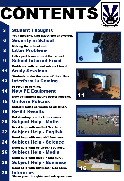 AROHANA: CONTENT PAGE examples
