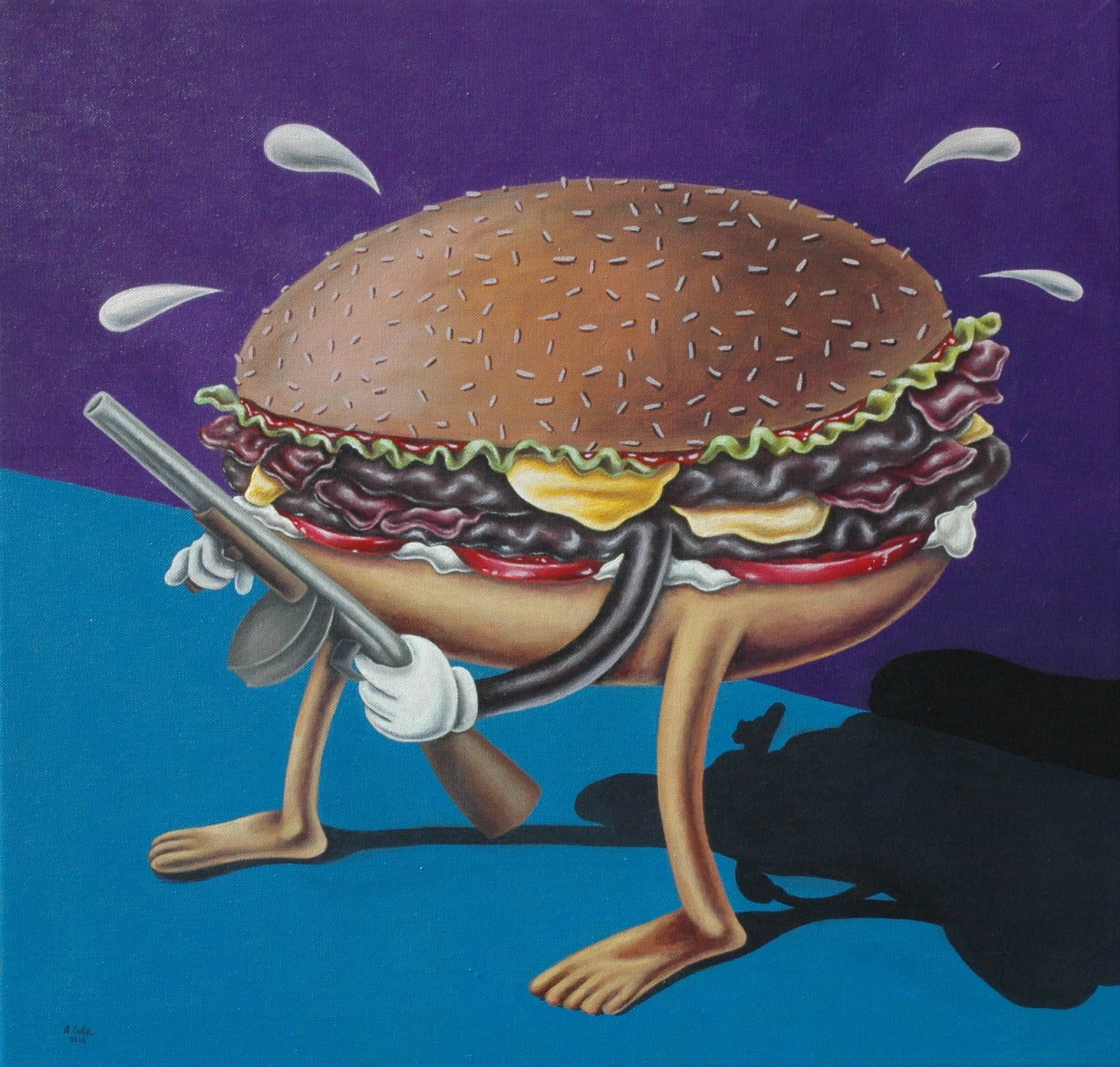 Ham Flavored Blog: "Double Bacon Cheeseburger With A Machine Gun" WIN ...