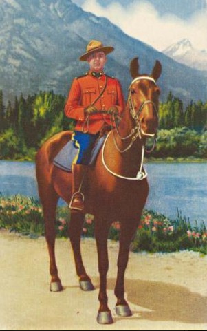 See it on a Postcard: Mountie on a Horse