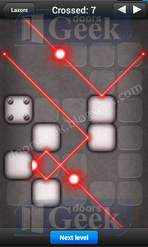 Lazors Crossed Level 1 to Level 10 Walkthrough ~ Doors Geek