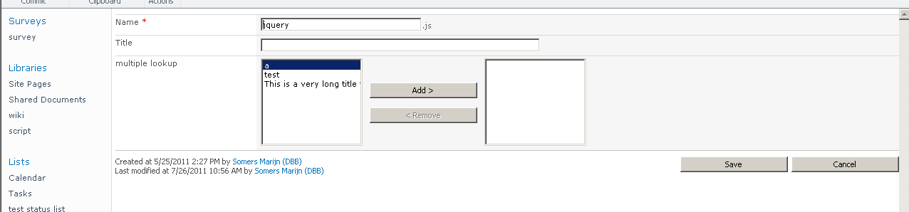 Set The Width Of Multiple Lookup Fields In Sharepoint Via Jquery Balestra