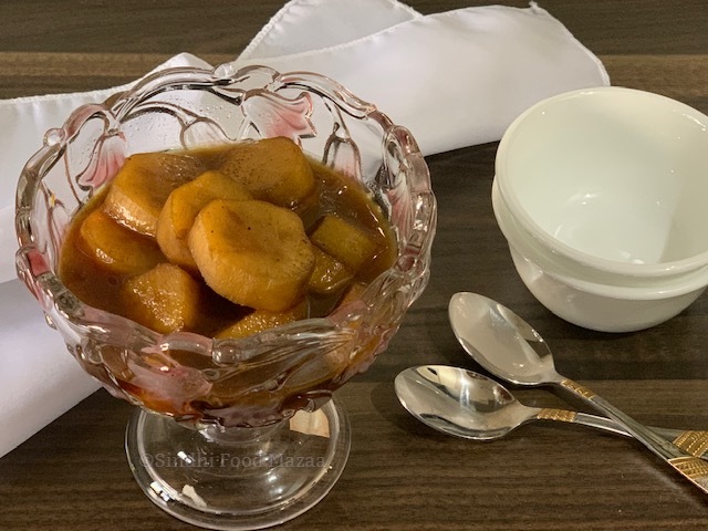 Sindhi Food Mazaa: LAHORI GAJARA GUR MEIN / SWEET POTATO IN JAGGERY ...