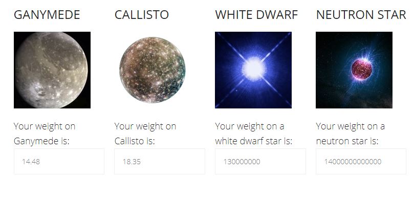 Do you know what your weight on other planets is?