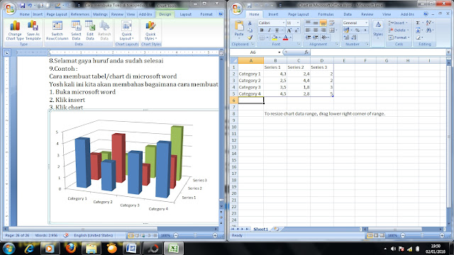 Cara membuat tabel/chart di microsoft word - MyAS