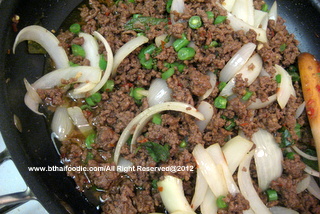 bthaifoodie: Authentic Kapow Neau Sub /Spicy Basil Leaves Stir Fried ...