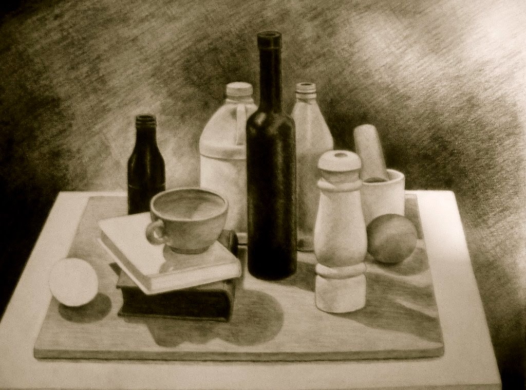 Historia y evolución de la pintura artística : Dibujo de Bodegón a Lápiz