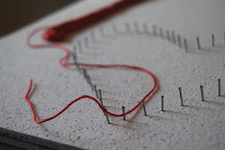 MANUALIDADES: Corazon con Clavos e Hilos