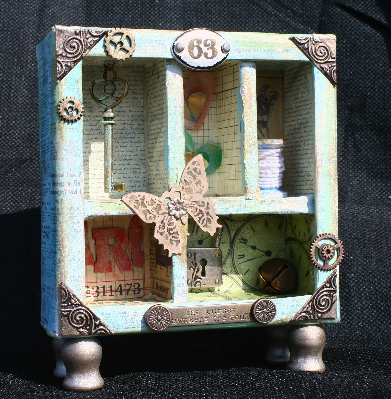 Melanie Douthit Art Studio: Steampunk Inspired Shadow Box