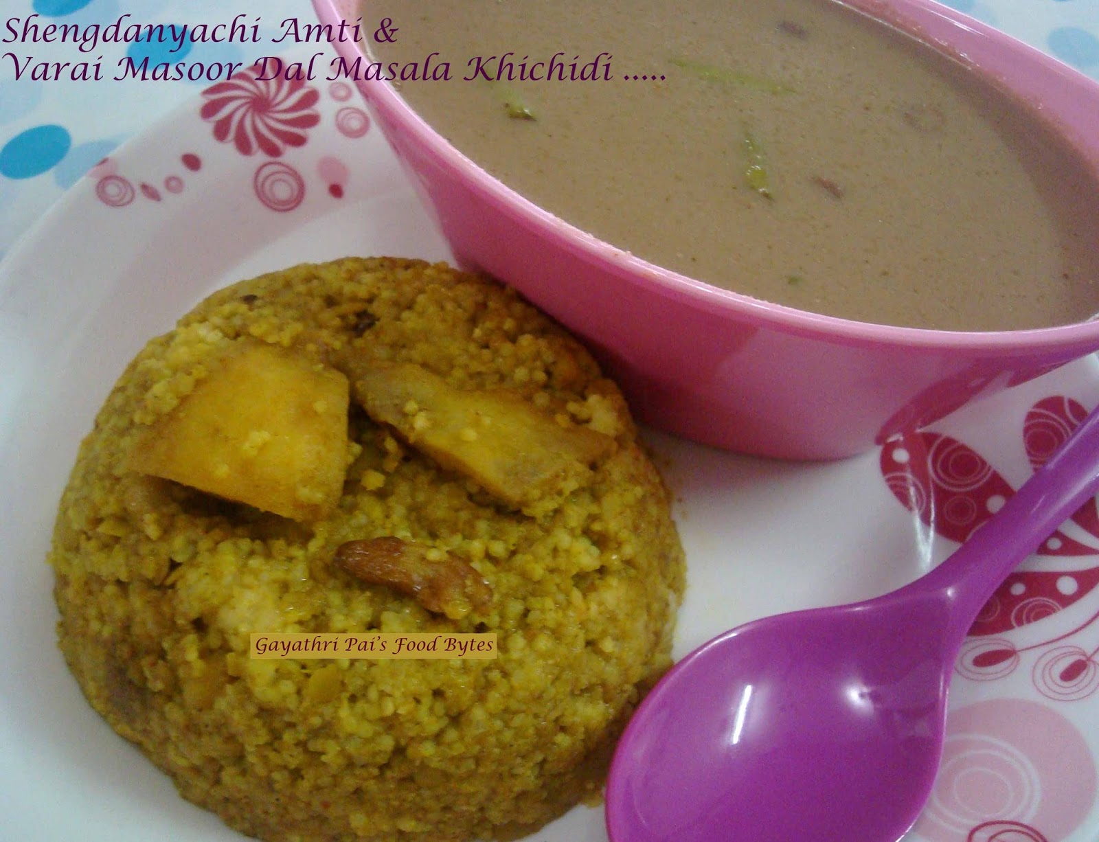 Gayathri Pai's Food Bytes: Varai Masoor Dal Masala Khichidi with ...