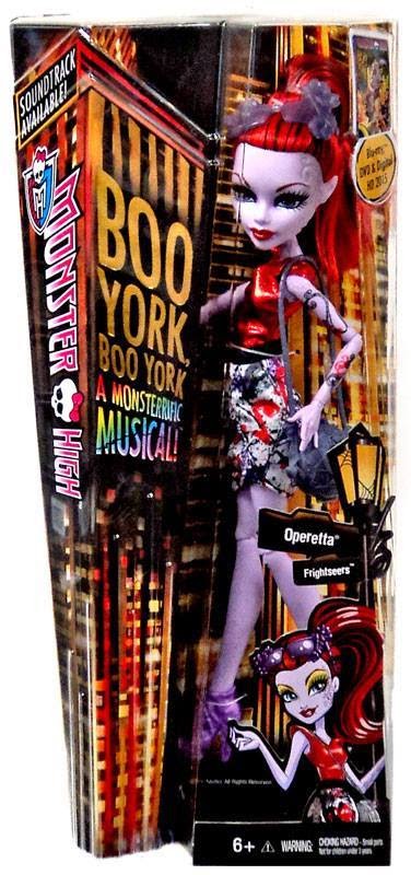 monster high: FRANKIE DELUX Y draculaura, Operetta y Clawdeen Boo york!!
