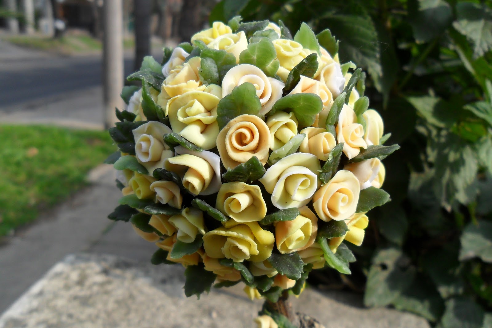 artesaniasmares: TOPIARIOS DE ROSAS ROCOCÓ