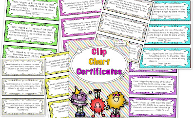 Teaching With Love and Laughter: Clip Chart Certificates...Freebie