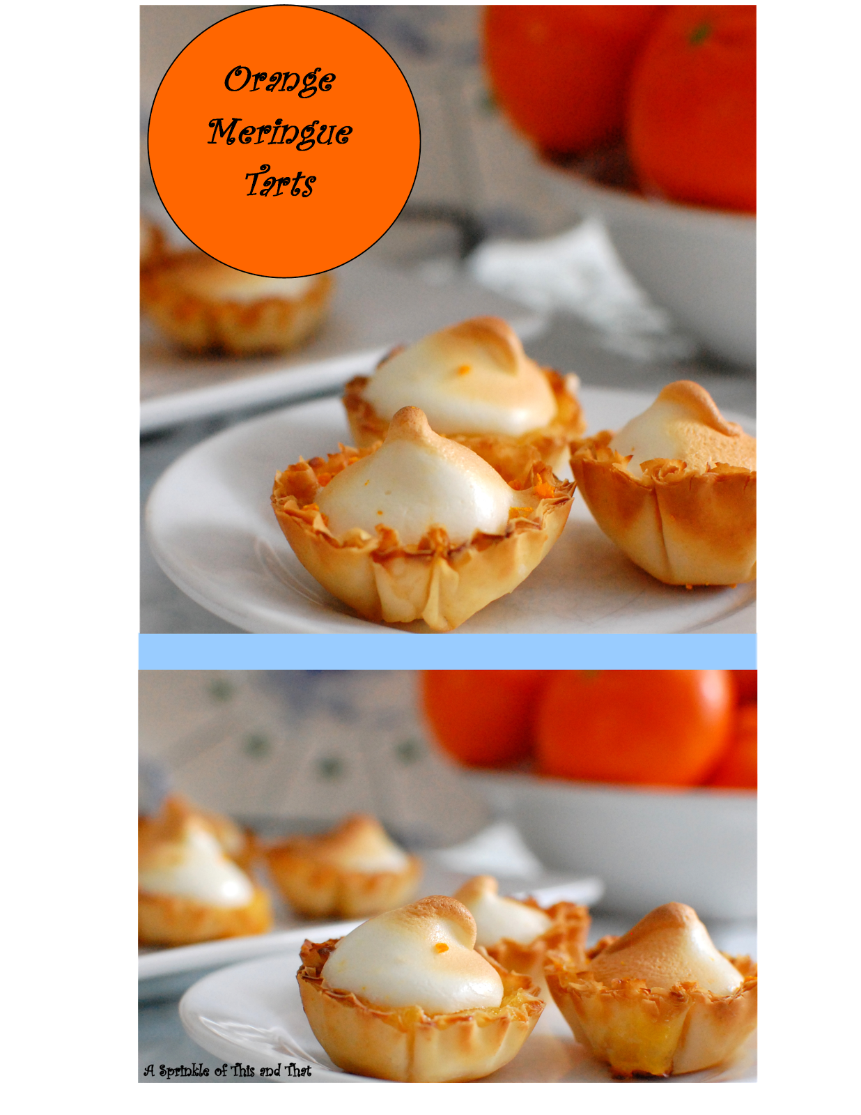 A Sprinkle of This and That: Orange Meringue Tarts