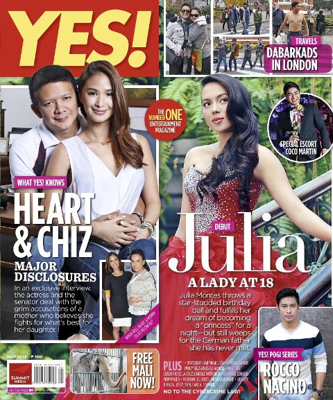 Julia Montes and Heart-Chiz Controversy on YES! Magazine May 2013 Issue ...