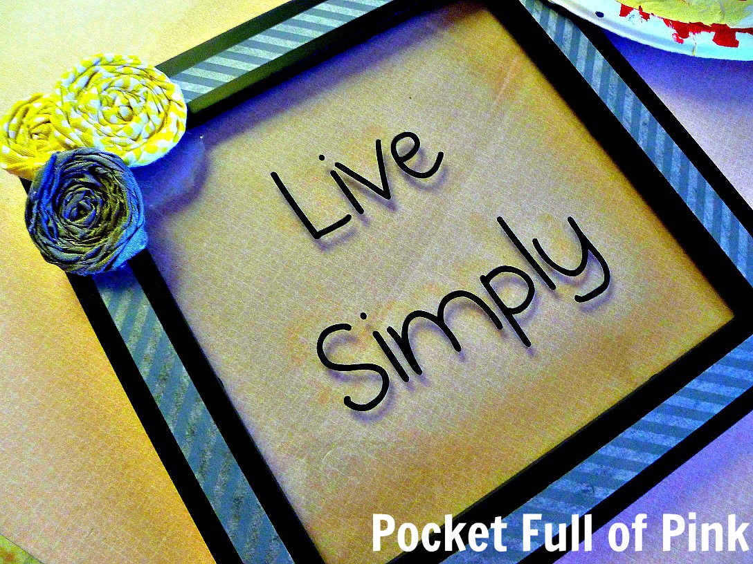 Pocket Full of Pink: Yellow and Grey Live Simply frame with Washi Tape!