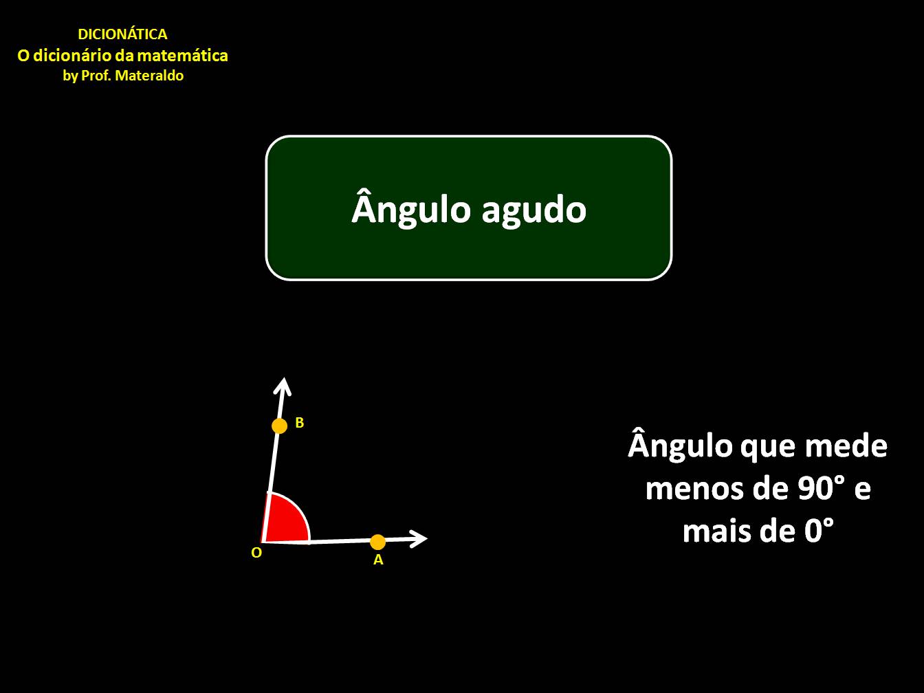 DICIONÁTICA - O dicionário da matemática: Angulo agudo
