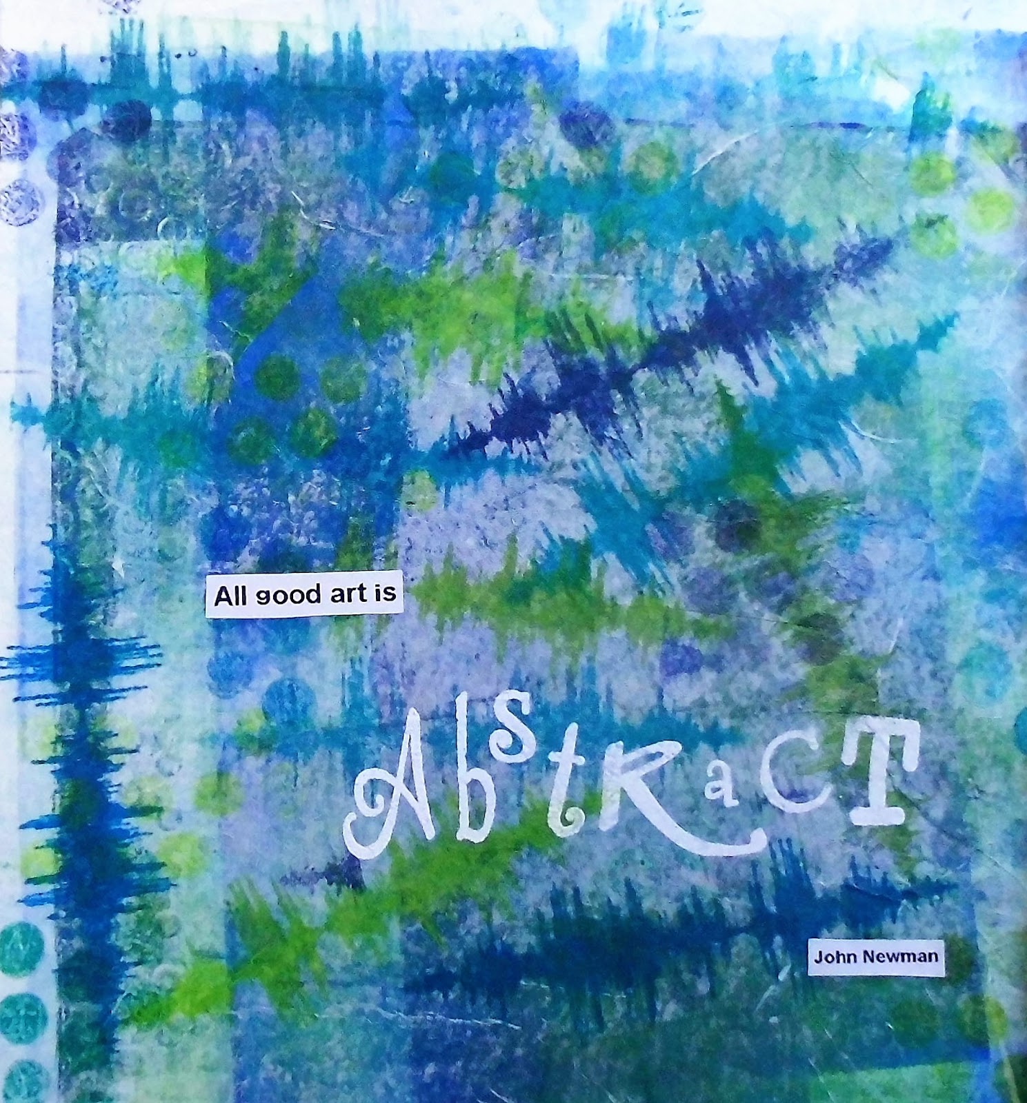 Sarah's Craft Shed: Art Journal Prompts 38: Abstract