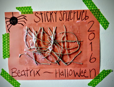Sweetest Days of Childhood: Sticky Spiderweb ~ Toddler Craft