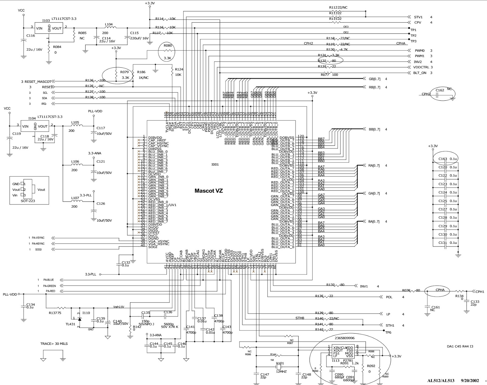 Schematic Diagrams: AOC AL512 – AOC AL513 – 15 Inch TFT LCD monitor ...
