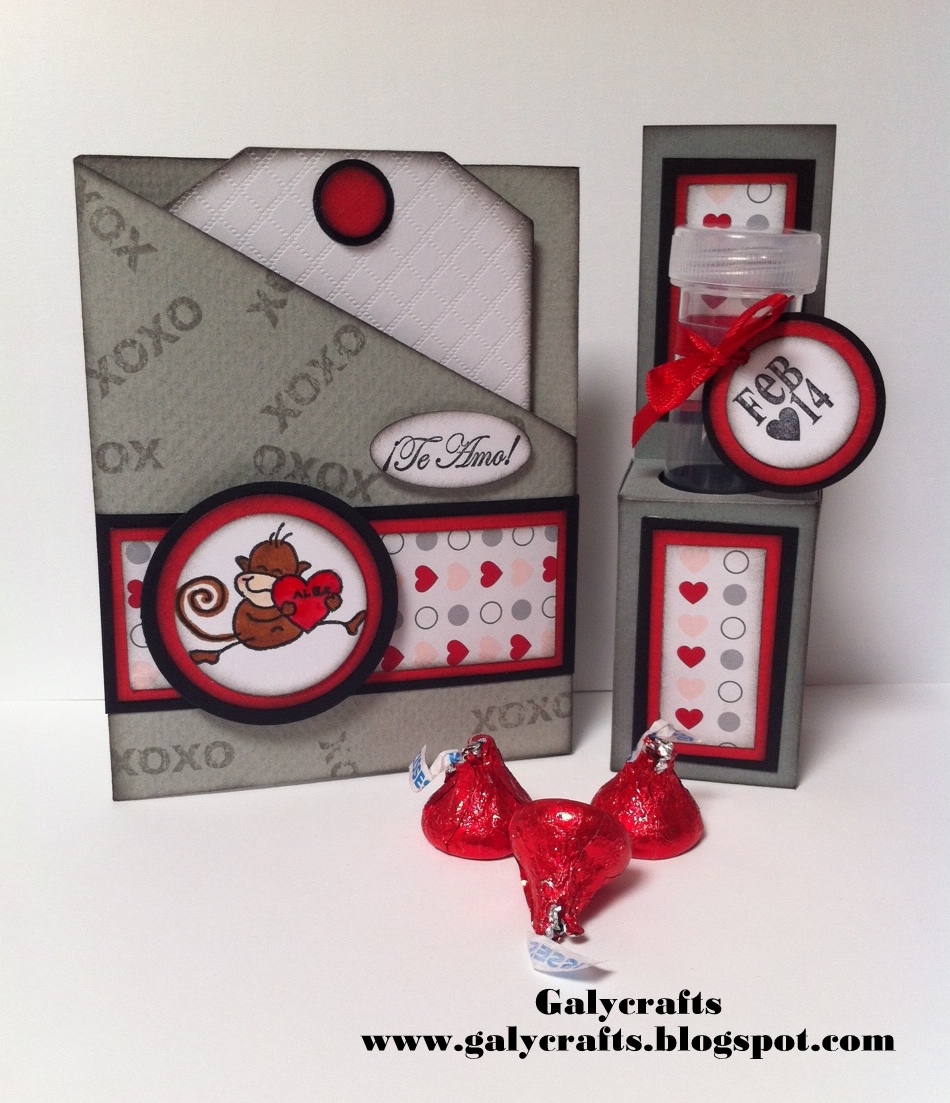 Tarjetas Boutique Galy Crafts: Tarjeta y caja "San Valentín"