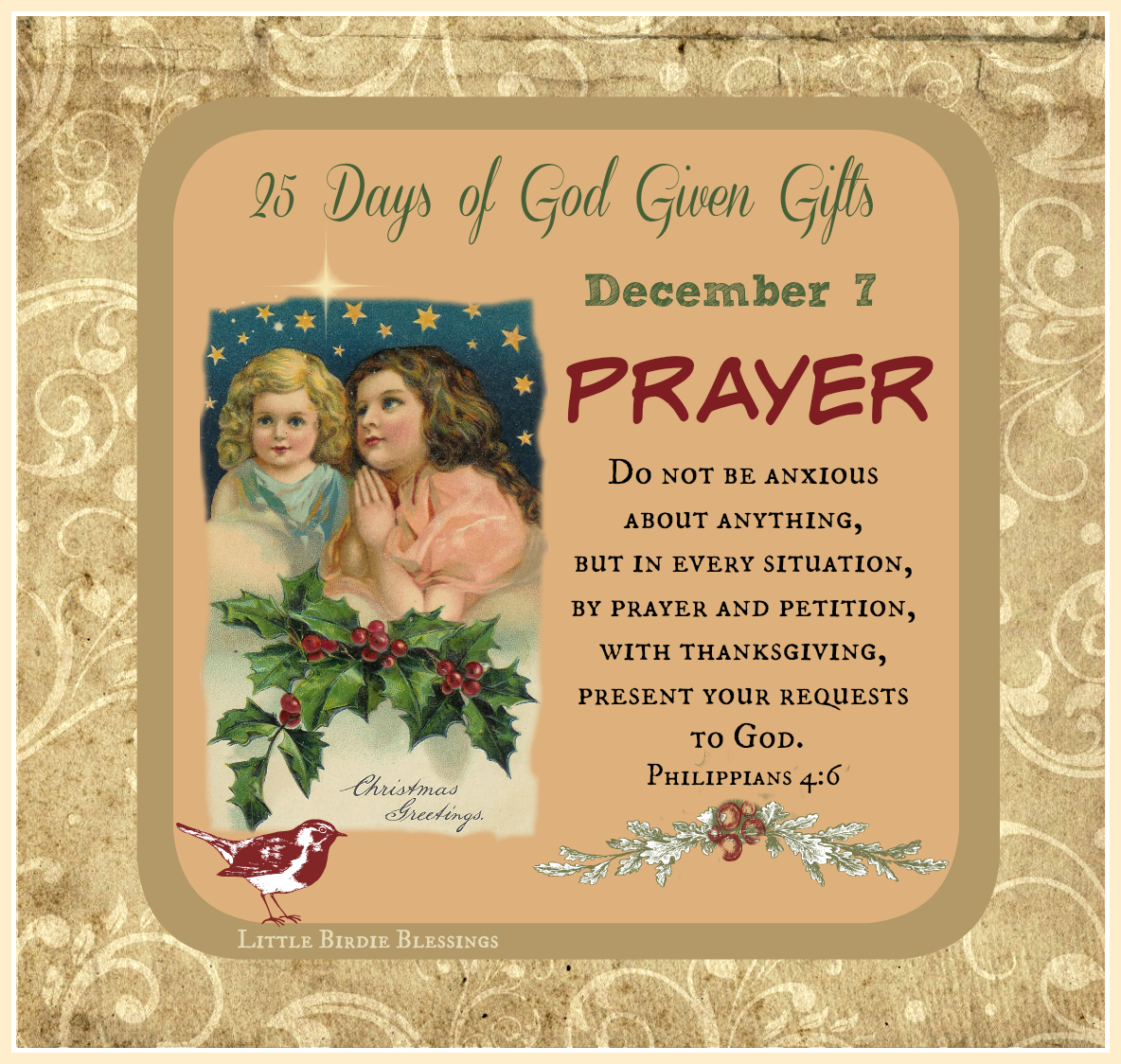 Little Birdie Blessings : 25 Days of God Given Gifts - Day 7
