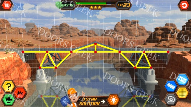 Bridge Construction Simulator [Medium] Level 23 ~ Doors Geek