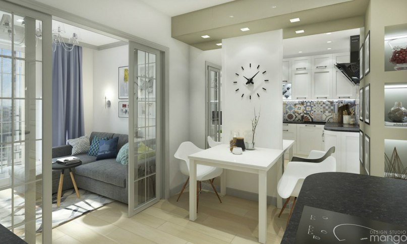 Apartment Design The solution for 27 square meters. m - Decor Units