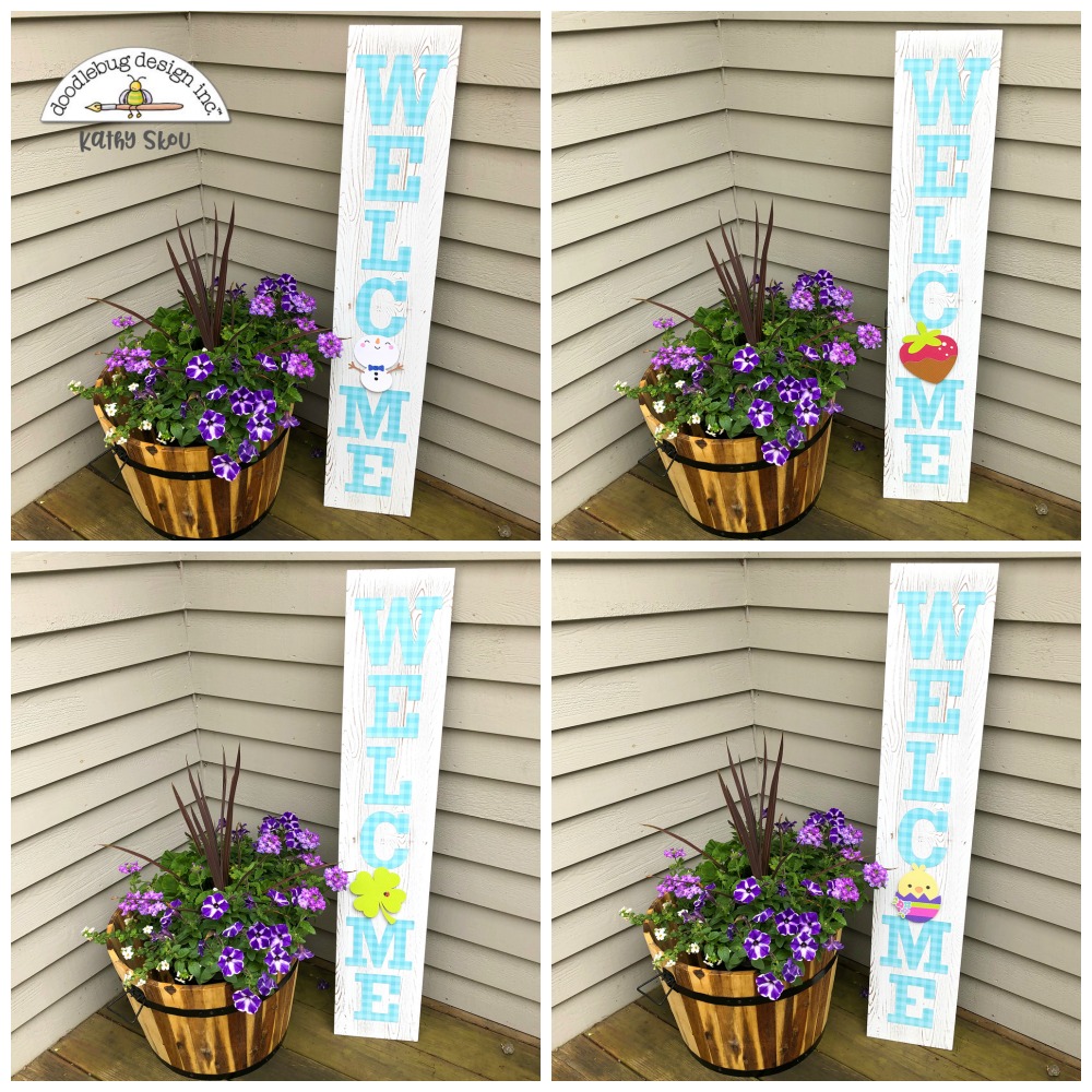 Doodlebug Design Inc Blog: SEASONAL WELCOME SIGN | with Kathy