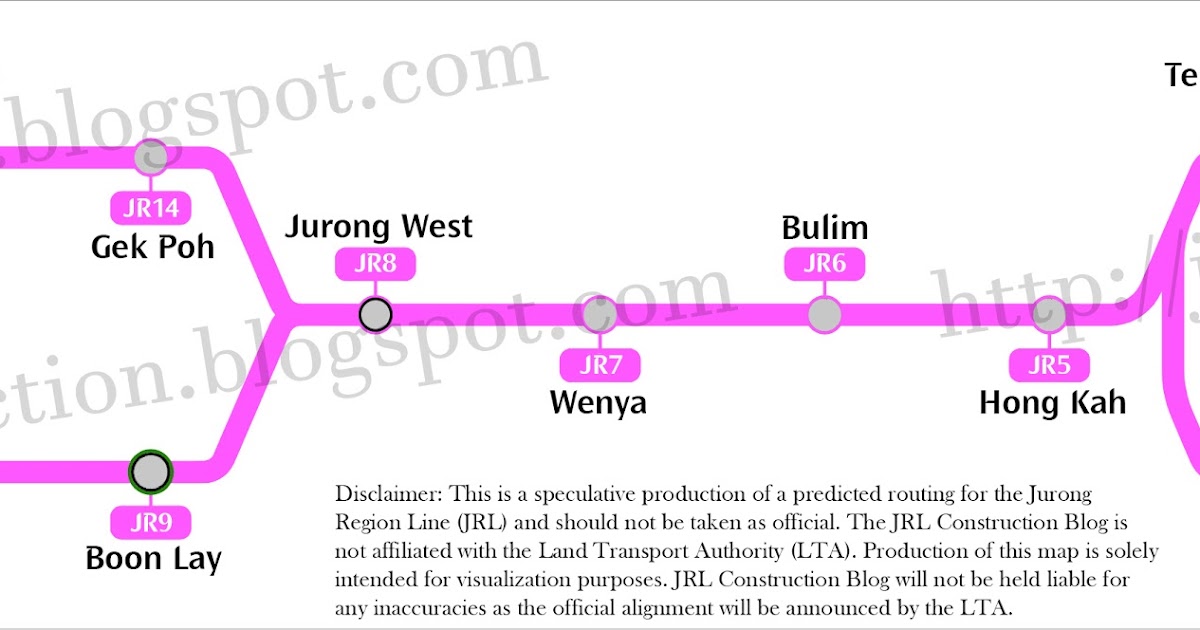 Jurong Region Line Construction: JRL alignment - Final prediction