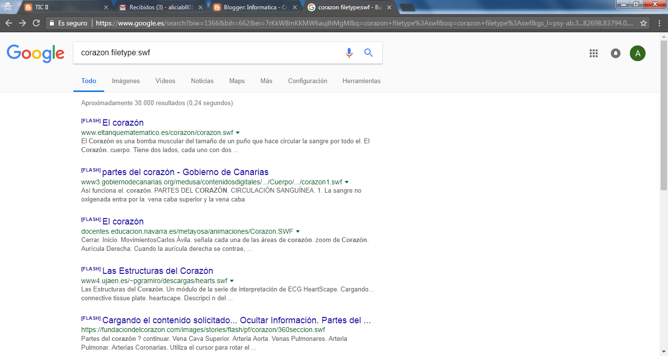 Informatica : Busqueda de Google.