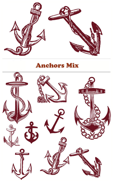 Quality Graphic Resources: Anchor Mix - Vector Stock