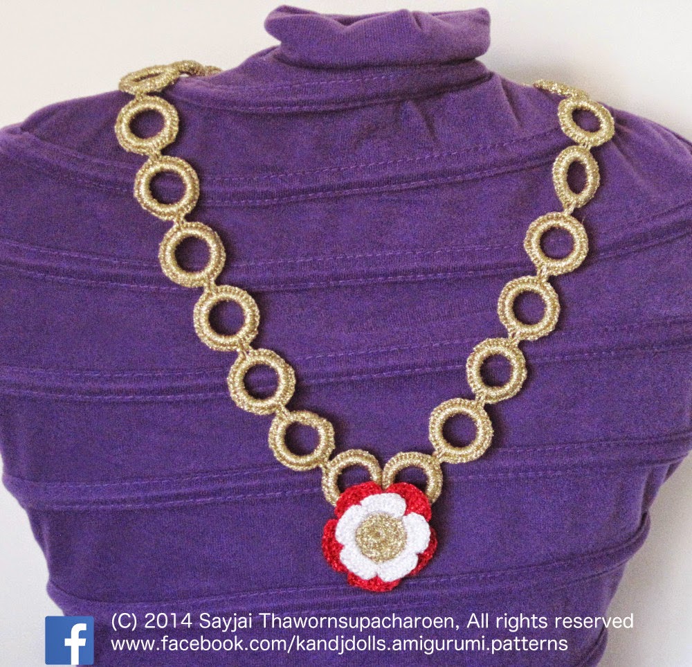 Tudor Rose Necklace - Sayjai Amigurumi Crochet Patterns and Crochet ...